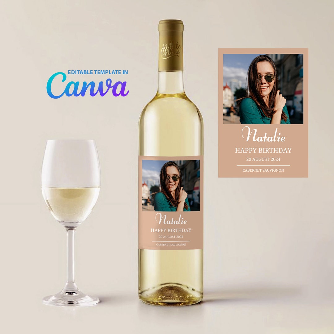 Digital File Editable Canva Template Minimalist Design Birthday Custom ...