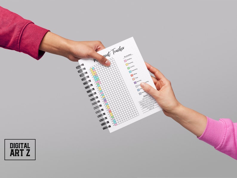 Yearly Movement Tracker, A5 Printable Activity Log, Daily Exercise ...