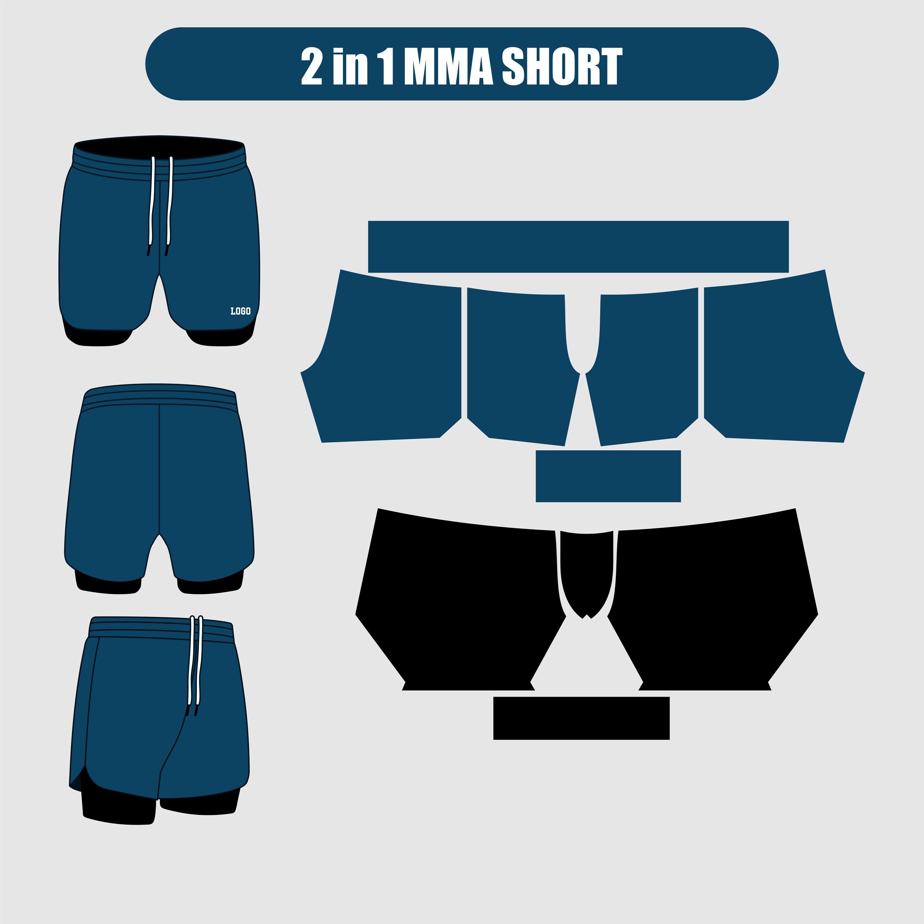 MMA Shorts and Sewing Pattern Mockup | Single and 2-in-1 (digital ...
