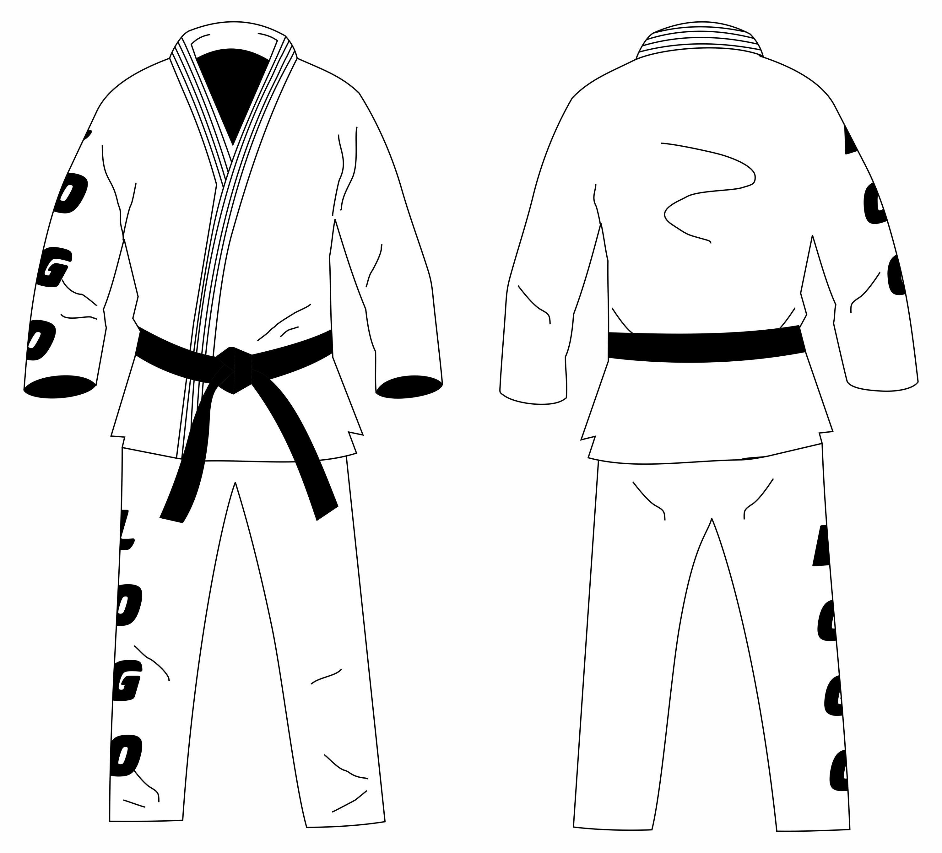 TDS Vector Mockup | BJJ Uniform Template, Editable Gi Mockup, MMA ...
