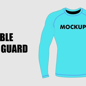 Editable Vector Rash Guard Mockup | Custom Rash Guard Template ...
