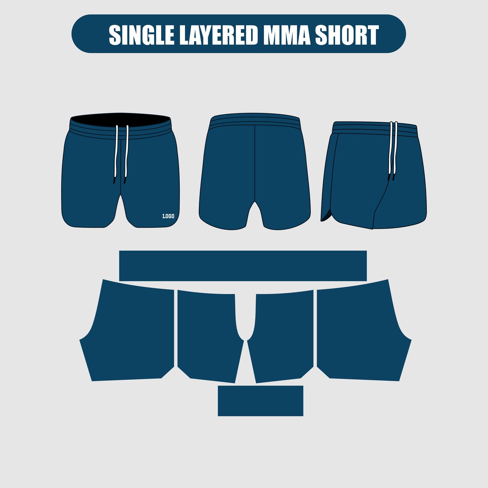 MMA Shorts and Sewing Pattern Mockup | Single and 2-in-1 (digital ...