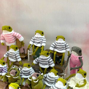 Cute Froggie , Custom Knittted Frog, Froggie's Sweater, Sweater to Fit ...