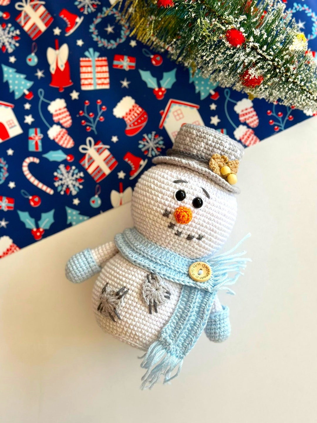 Crochet Happy Snowman Amigurumi Plushie Toy Soft Toy Snowy the Snowman ...
