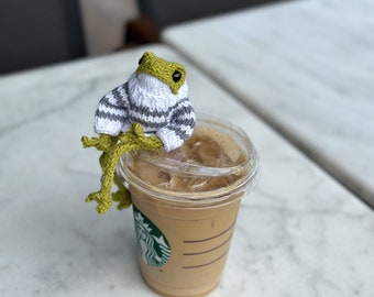 GREEN FROG Knitting , Cute Frog With Sweater , Custom Frog ,finished ...