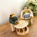 Crochet Frog Sitting on Wicker Chair, Miniature Frog Decor, Frog ...