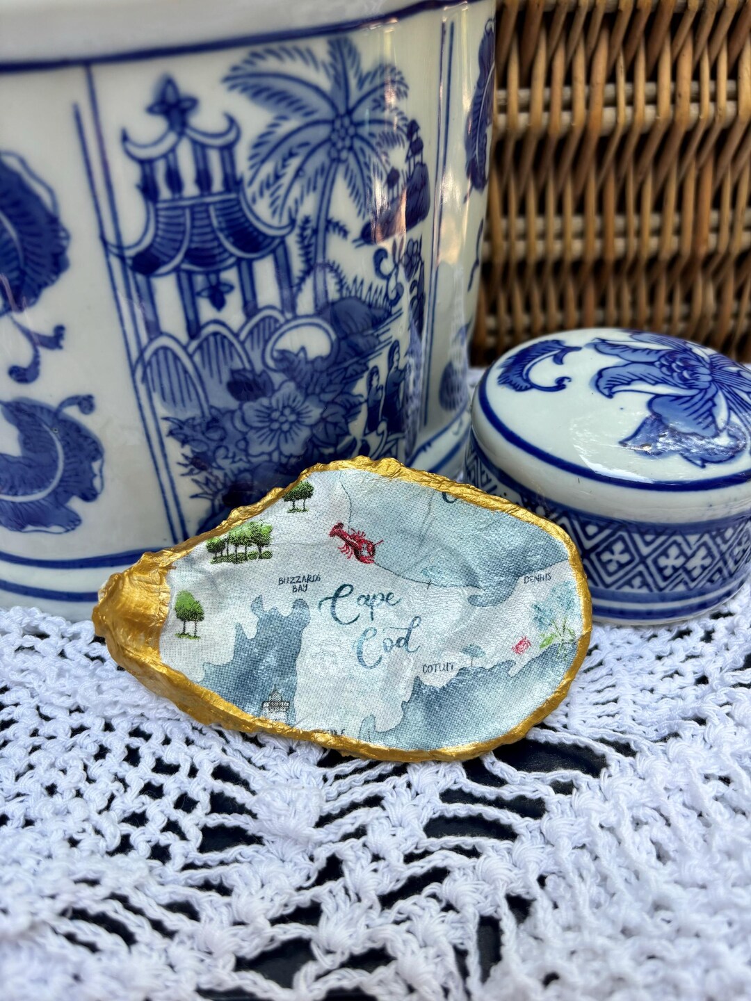 Cape Cod Decoupage Oyster Shell - Etsy