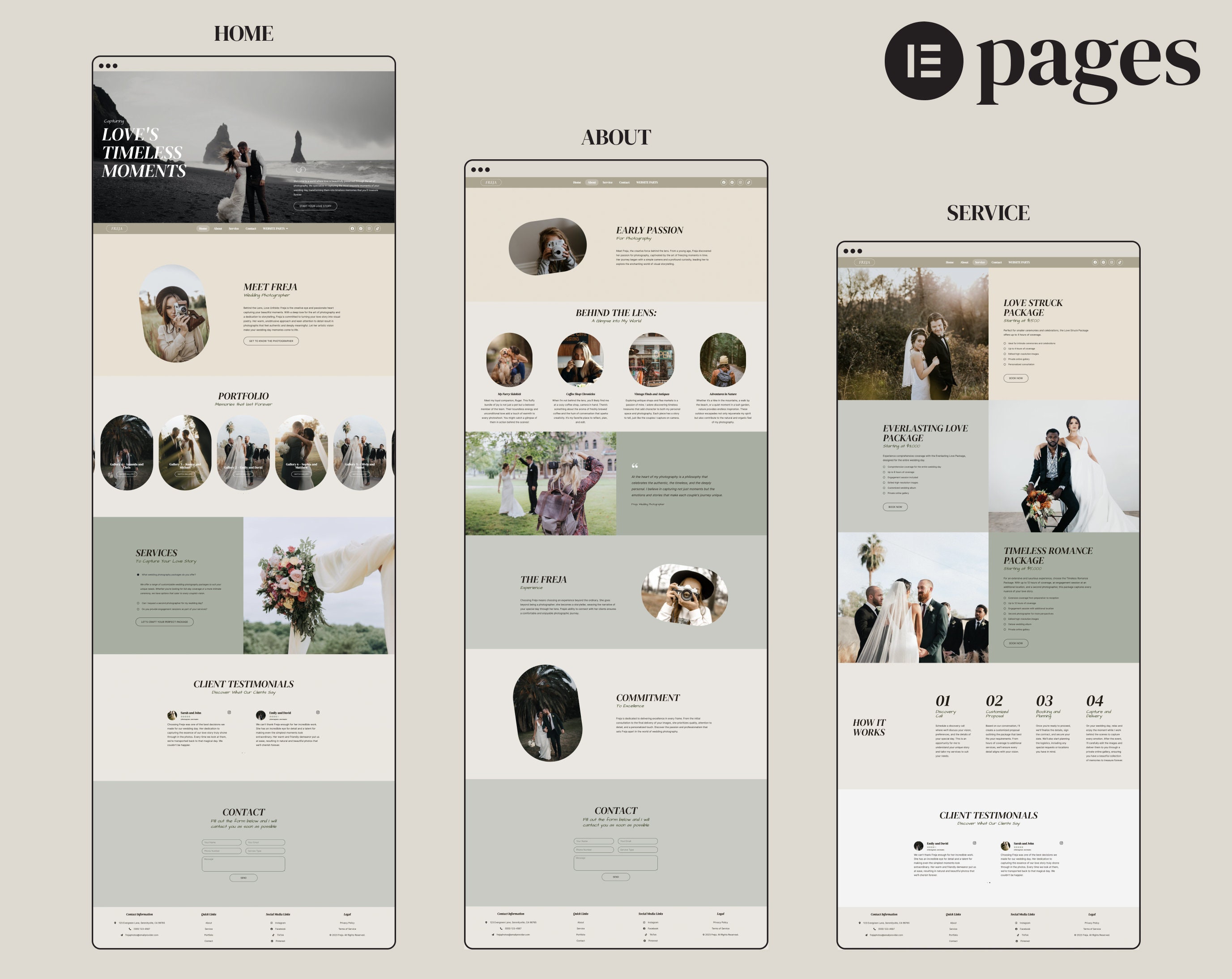 Elementor Website Template Photographer Wordpress Website Template ...