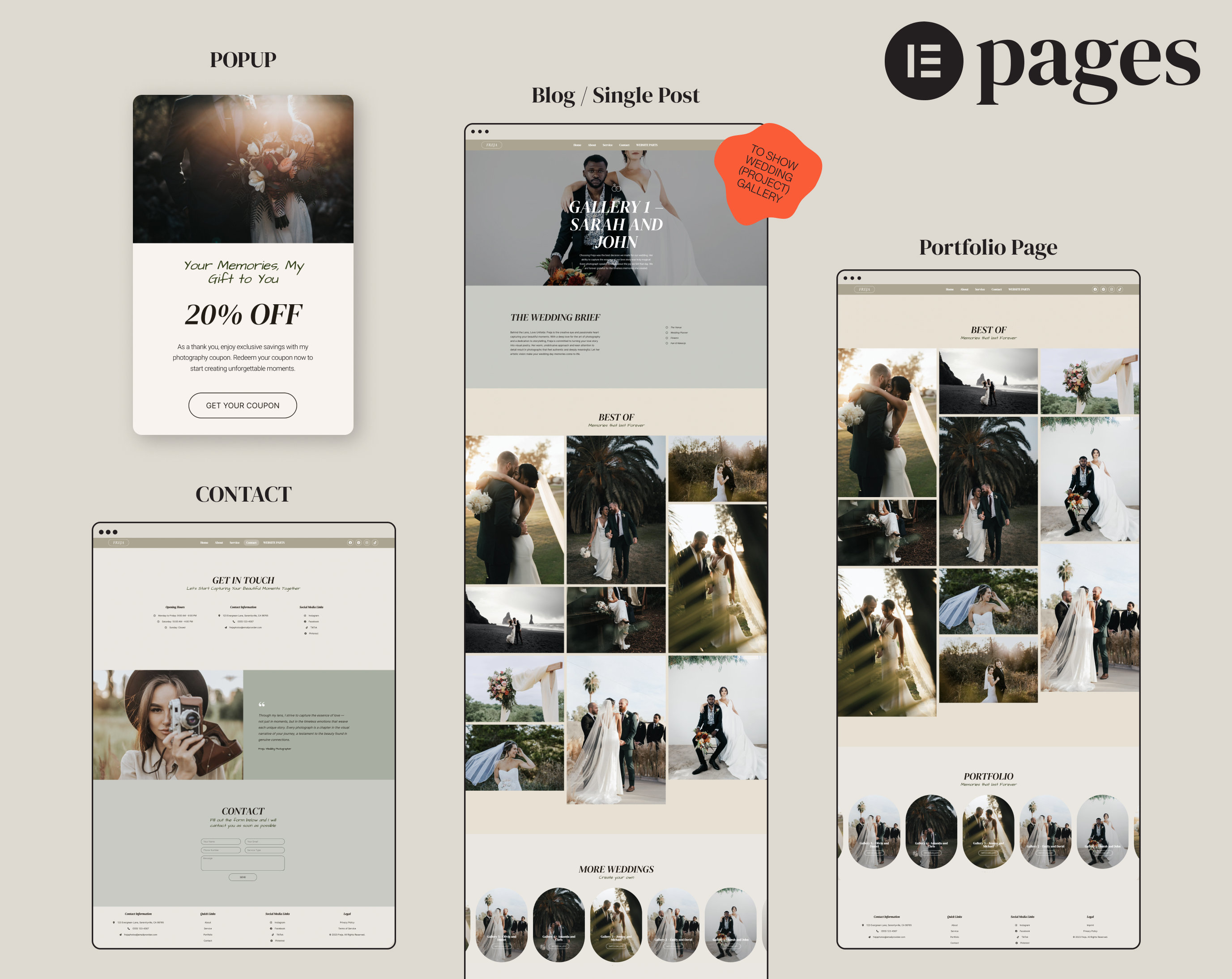 Elementor Website Template Photographer Wordpress Website Template ...