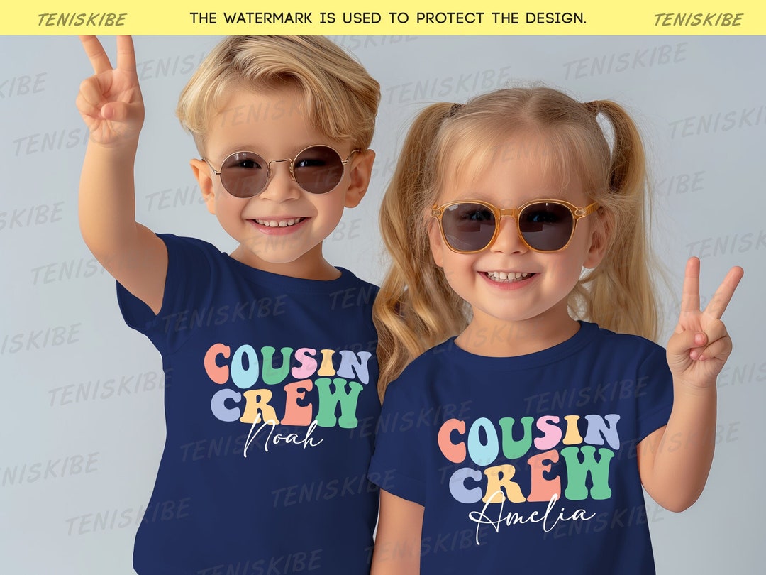 Cousin Crew Custom Shirt, Cousin Crew Wave Text Shirts, Cousin Reunion ...