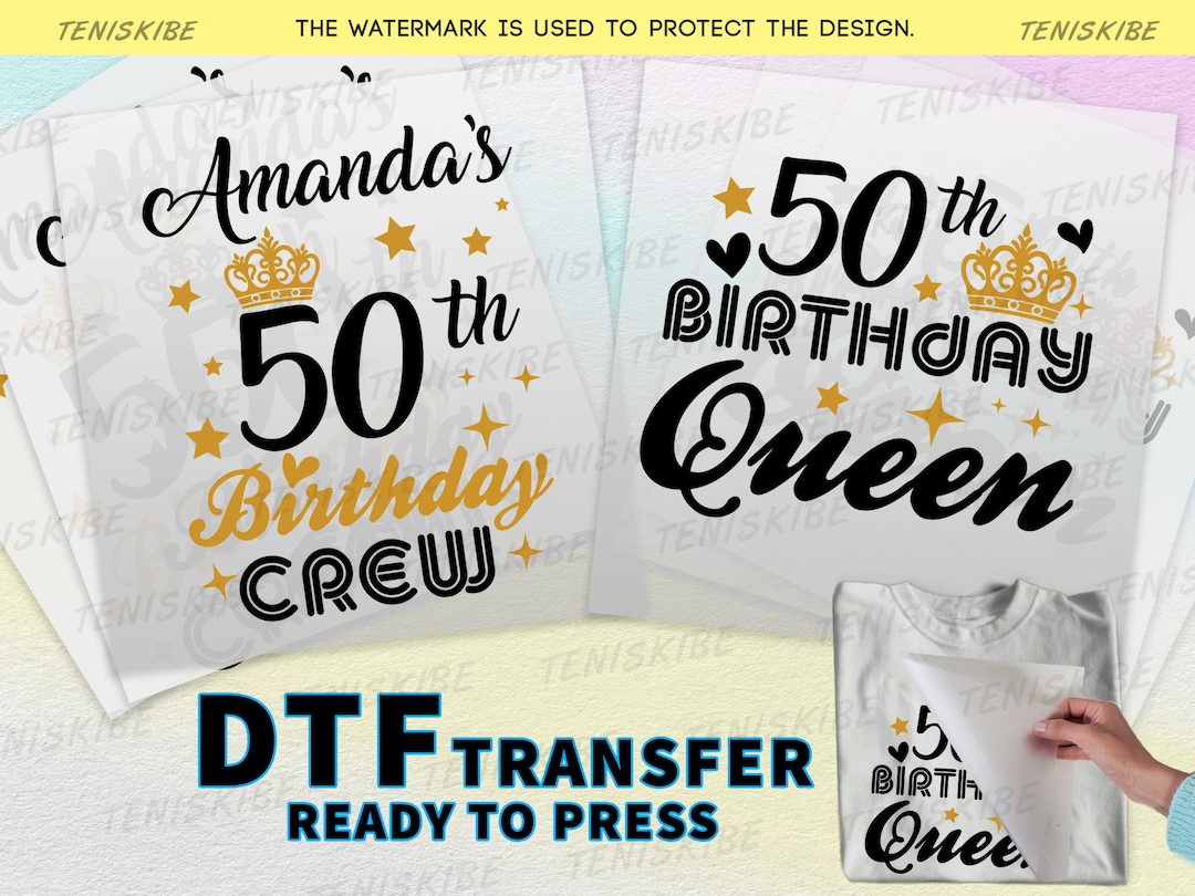 50th Birthday Party DTF Transfer, Birthday Party Shirts, Custom Dtf ...
