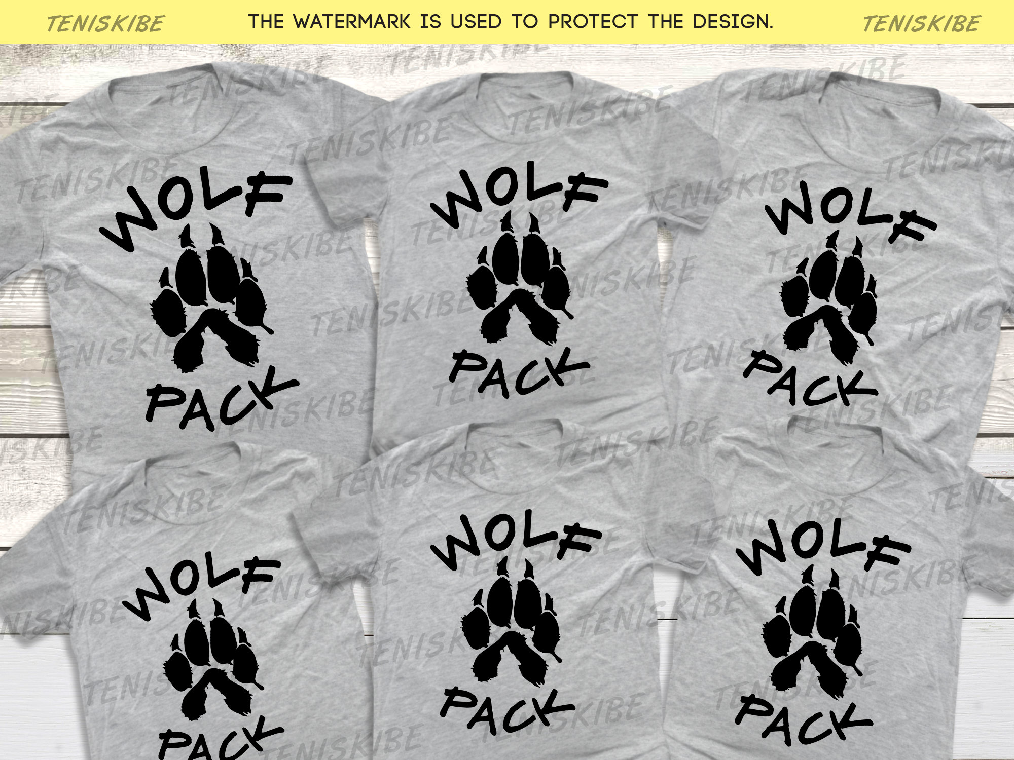 Wolf Pack Shirt, Family Matching Shirts, Wolf Pack T-shirt, Wolf Lover ...