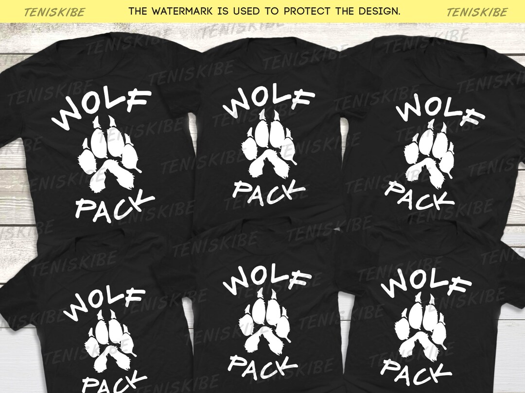 Wolf Pack Shirt, Family Matching Shirts, Wolf Pack T-shirt, Wolf Lover Shirt, Wolf Graphic Tee ...