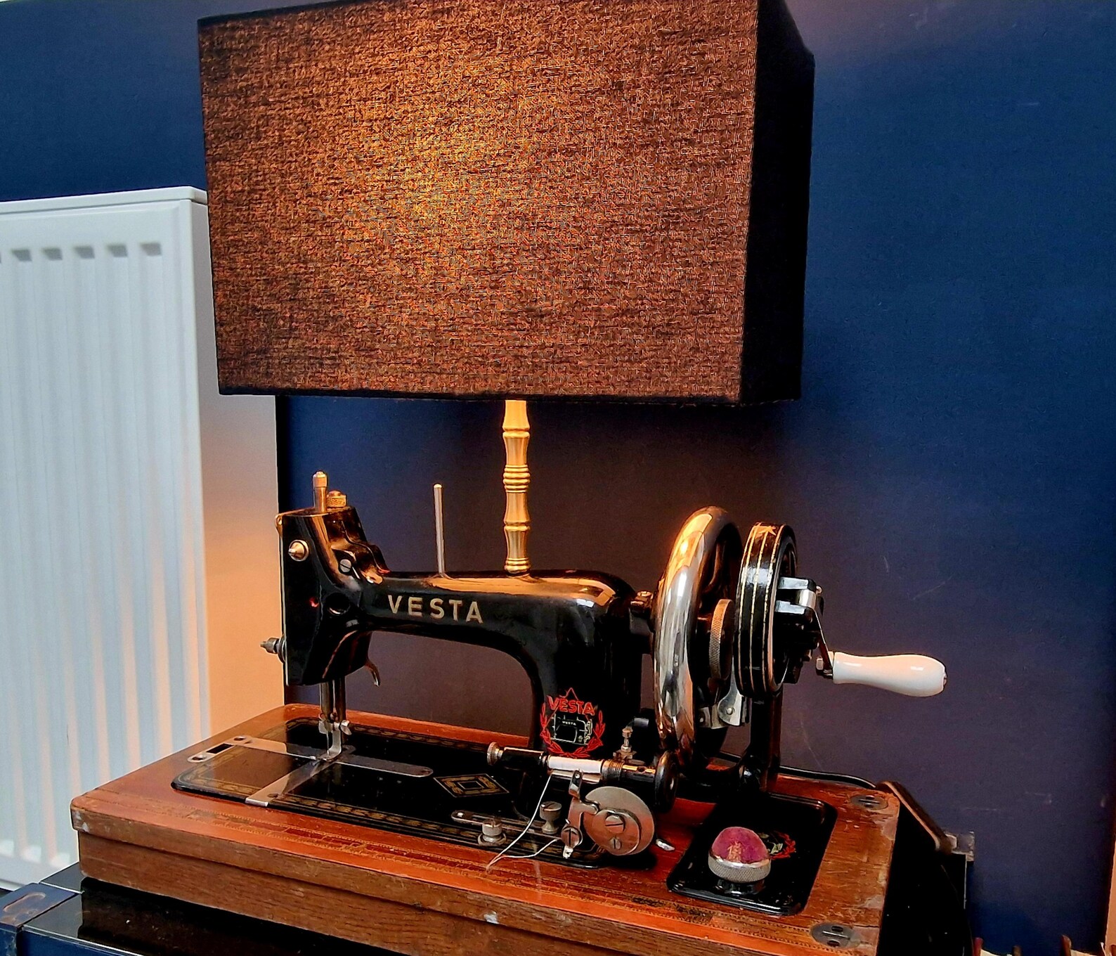 Vintage Sewing Machine Table Lamp German Made Vista - Etsy