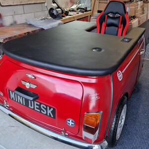 Classic Mini Cooper Office Desk & Chair Retro Mancave Car Furniture ...