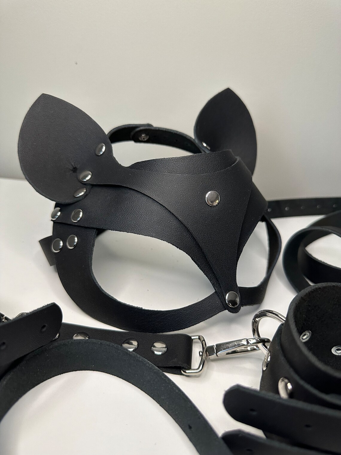 Cat Mask Leather / Masquerade Mask / Mask cat for Role-playing Games ...