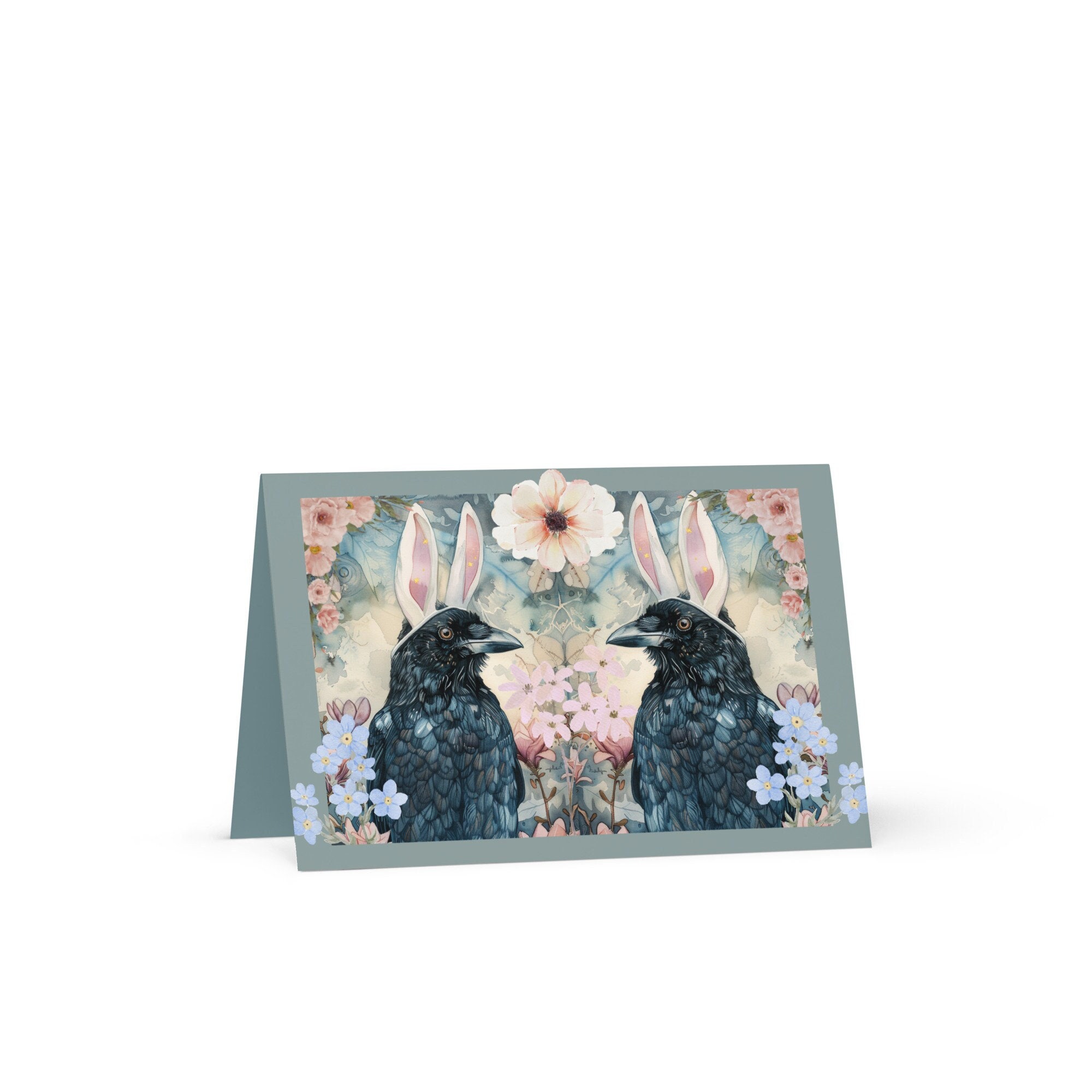 Crows Wearing Cute Bunny Ears Gothic Spring Equinox/easter Crow ...