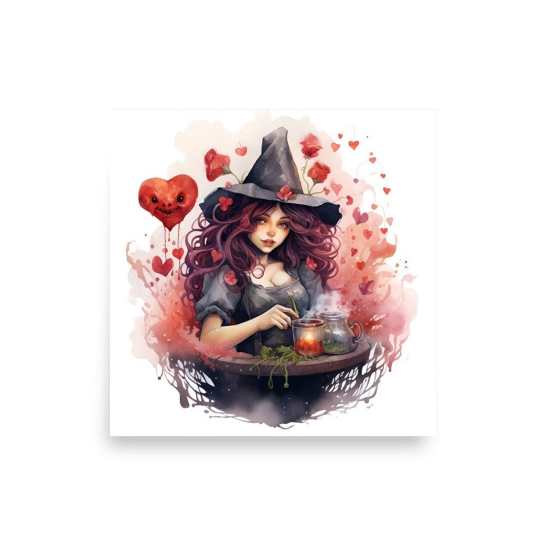 Love Witch Art Print Valloween Poster - Etsy