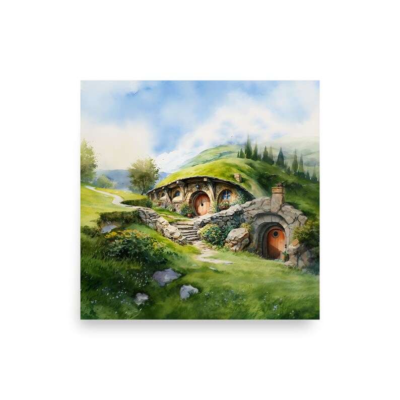 Hobbit House Art Print Poster - Etsy