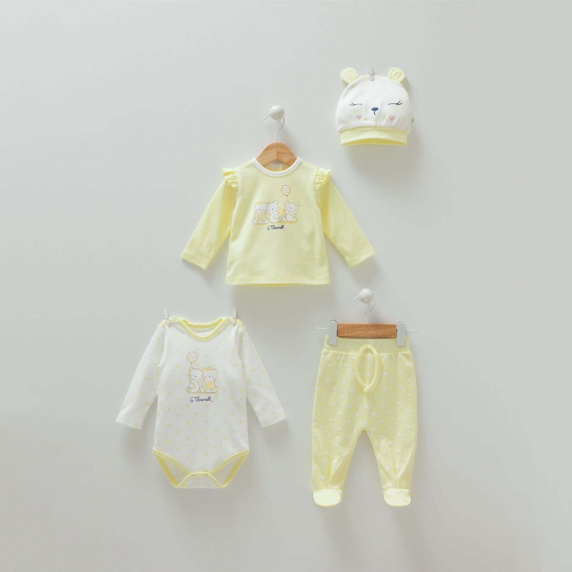 4pcs Baby Newborn Set Yellow Color Baby Clothes Newborn - Etsy