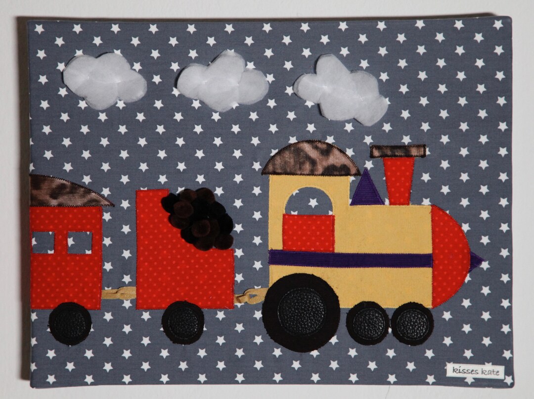 Fabric Picture steam Locomotive Railway From Kisses Kate Train Children ...