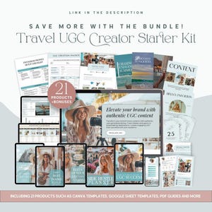Travel UGC Canva Portfolio Website Template Influencer Content Creator ...