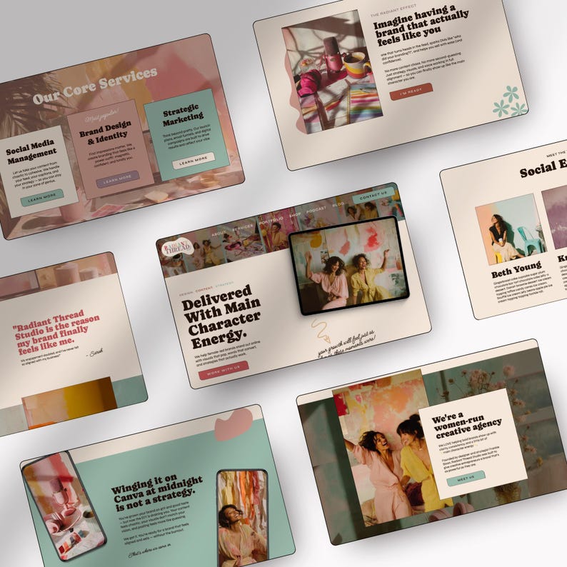 Showit Website Template for Creative Agency Branding Marketing Social ...