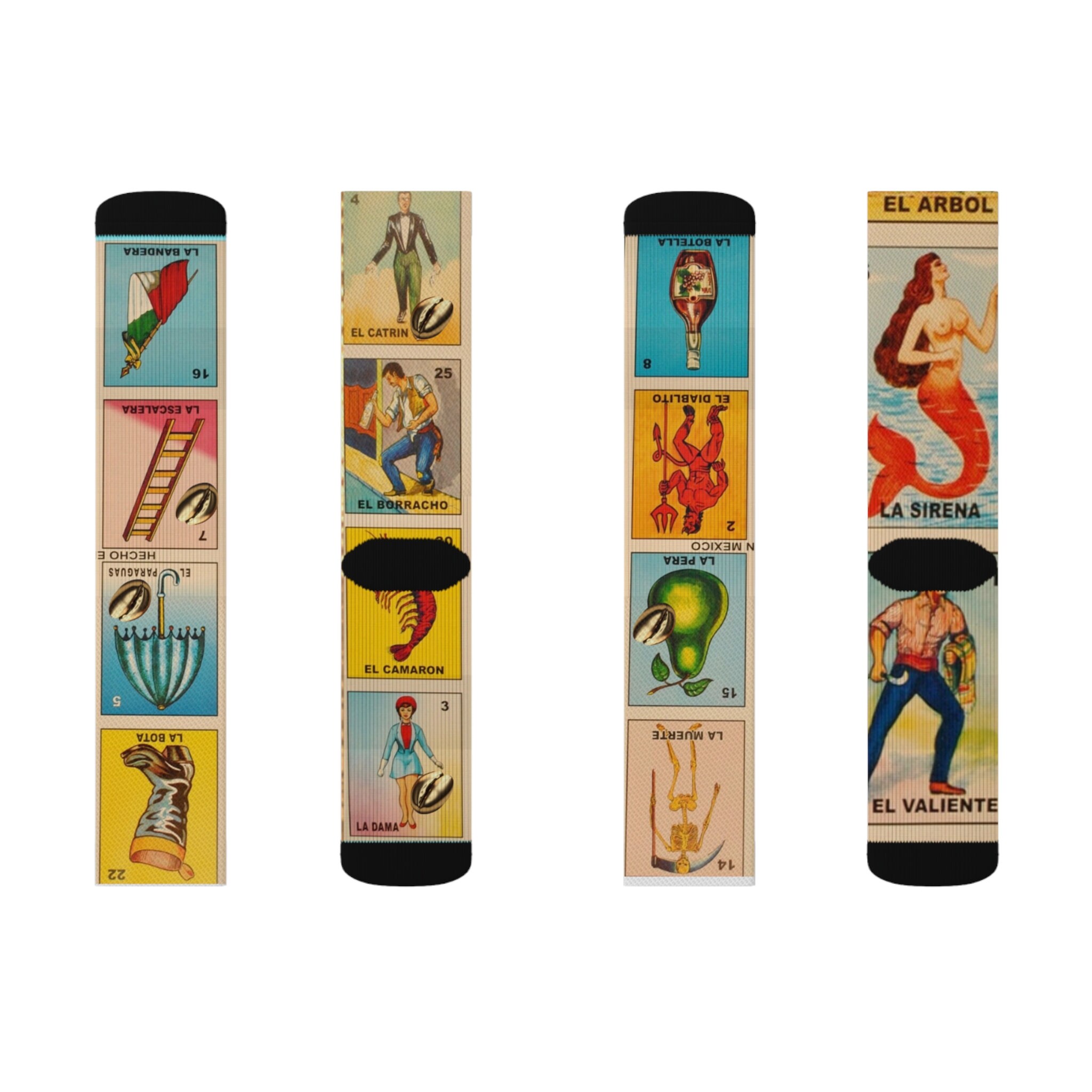 Mexican Lotería Socks Face Socks-photo Sock Custom Socks - Etsy