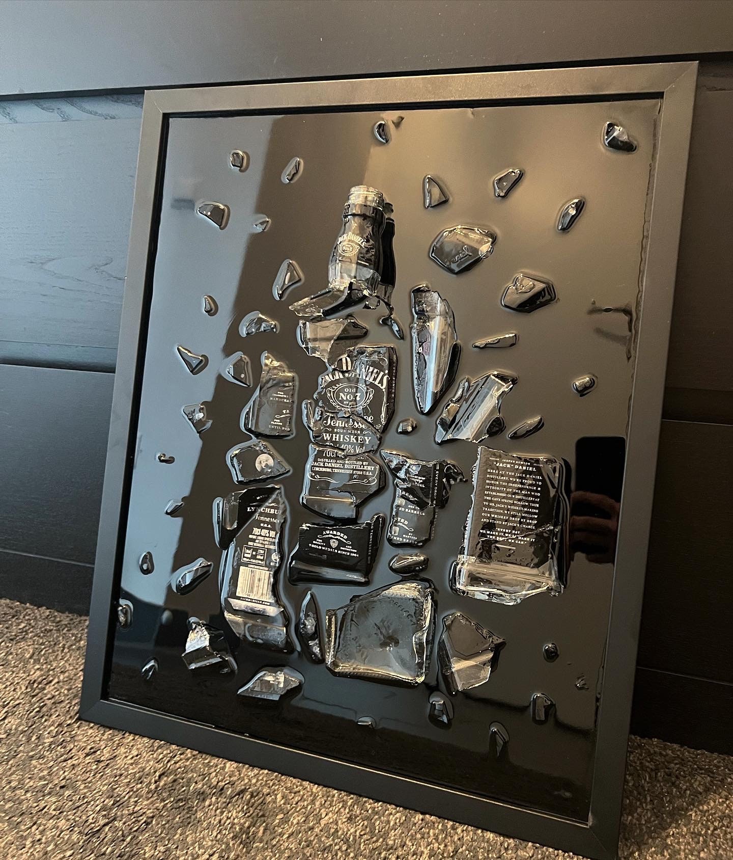 Broken Bottle Art Jack Daniels - Etsy