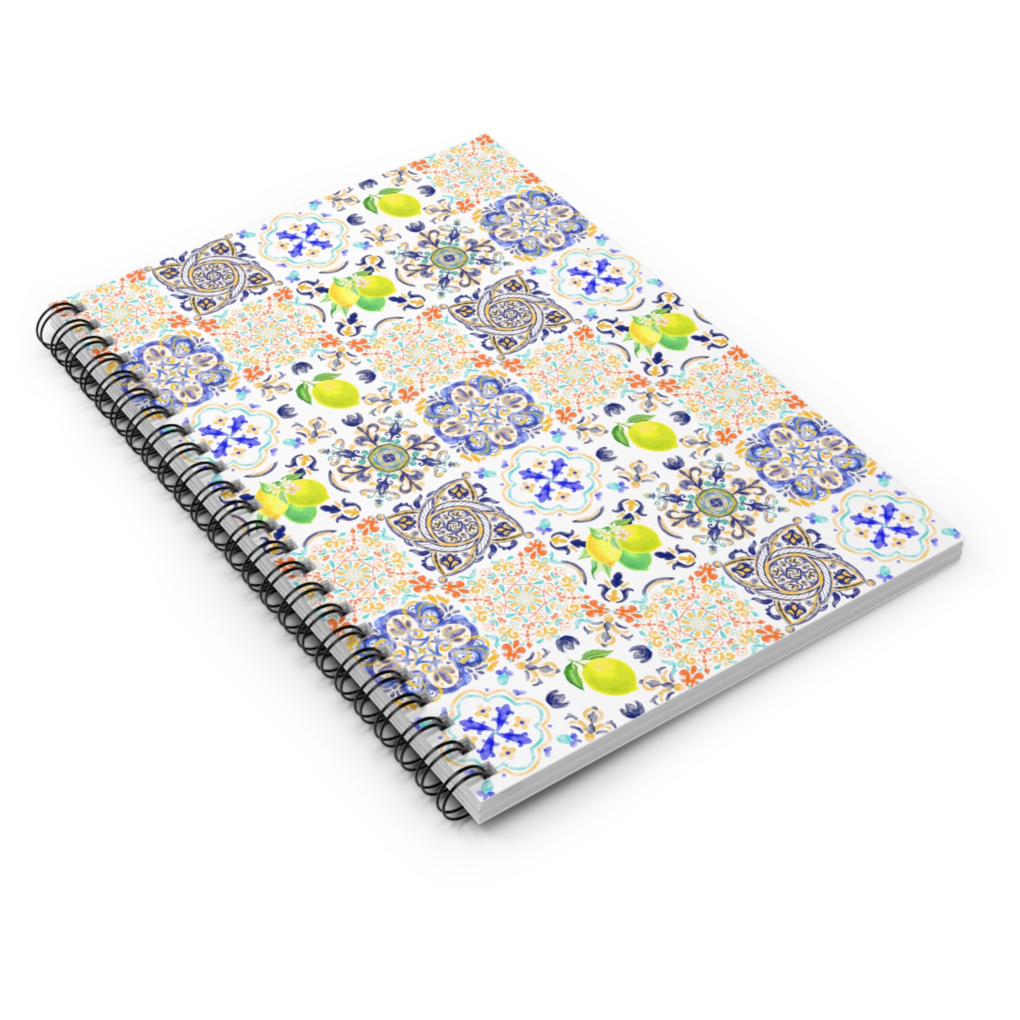 Spiral Notebook - Ruled Line, Tile Design, Colorful Cover. - Etsy