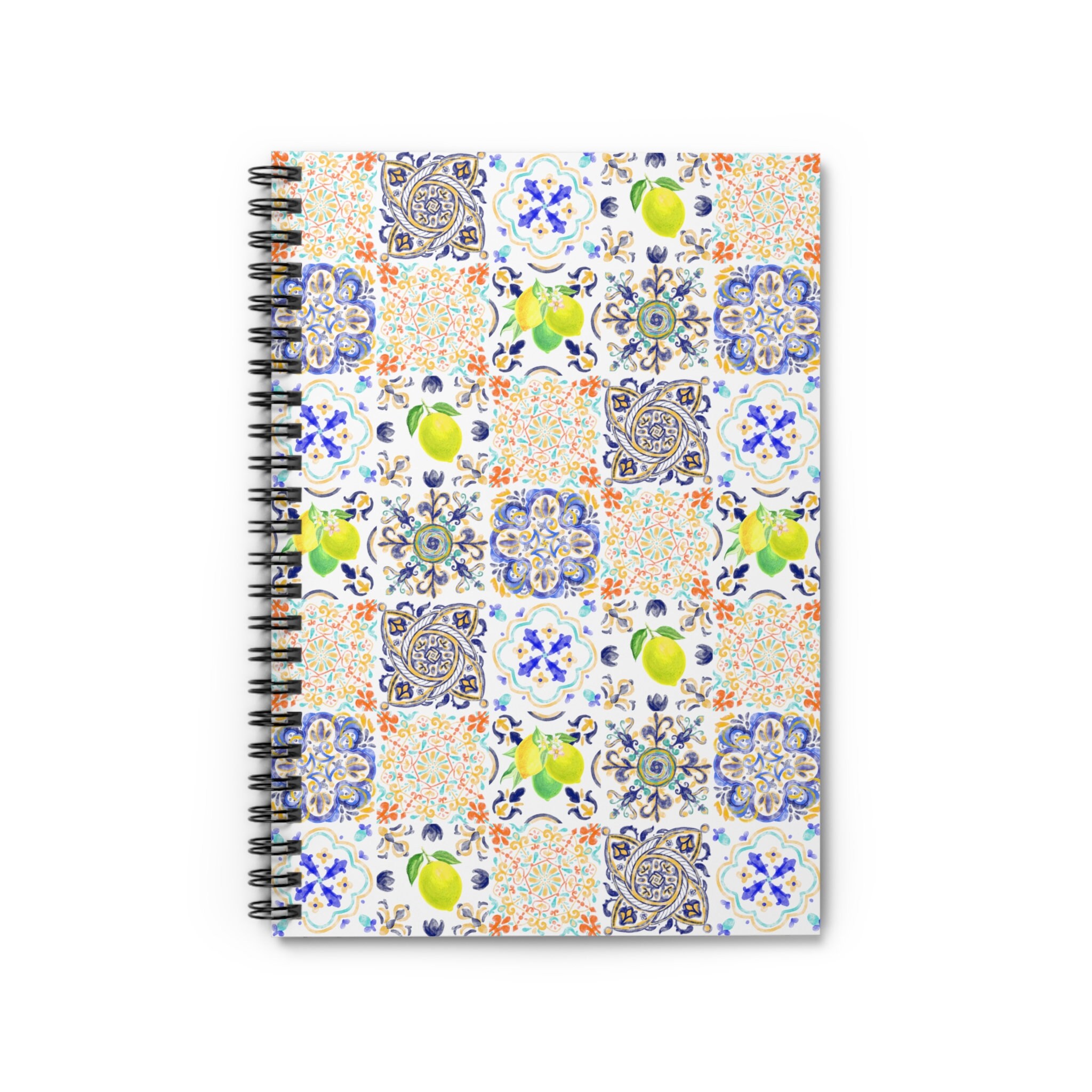 Spiral Notebook - Ruled Line, Tile Design, Colorful Cover. - Etsy