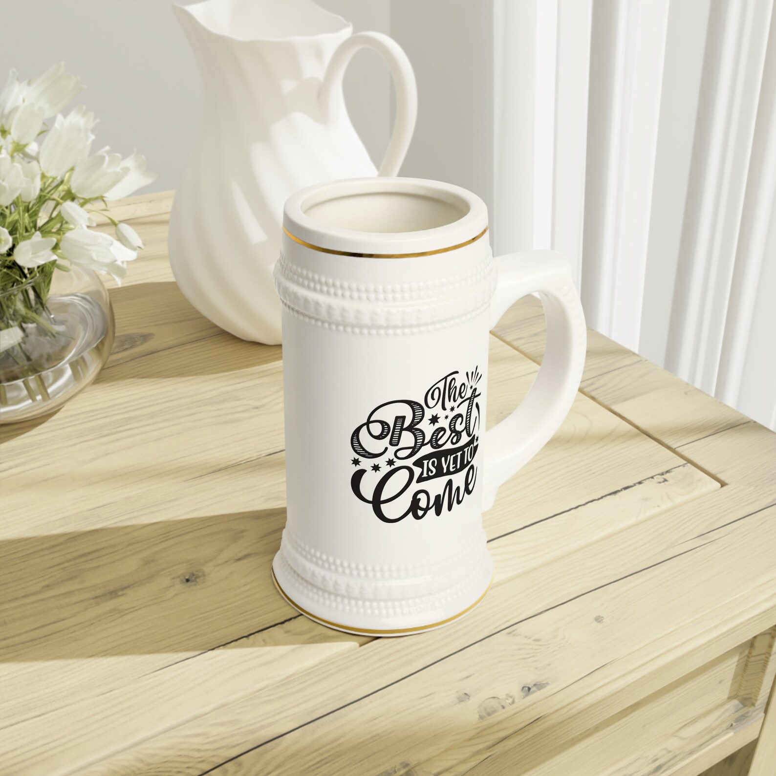Ceramic Beer Stein | Handcrafted Ceramic Stein Mug | Vintage-inspired ...