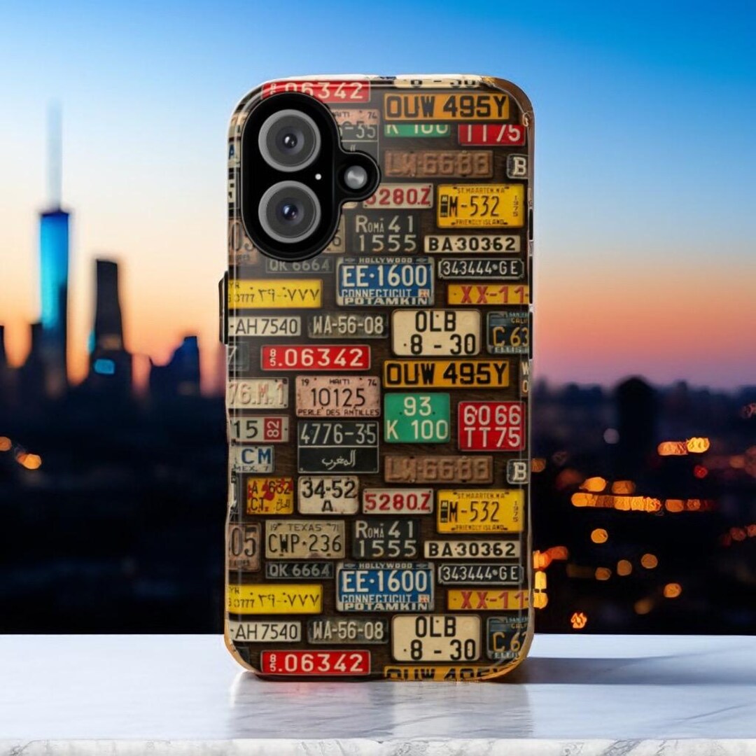 Tough Cases, License Plate iPhone 16 Case, USA Registration Plates ...