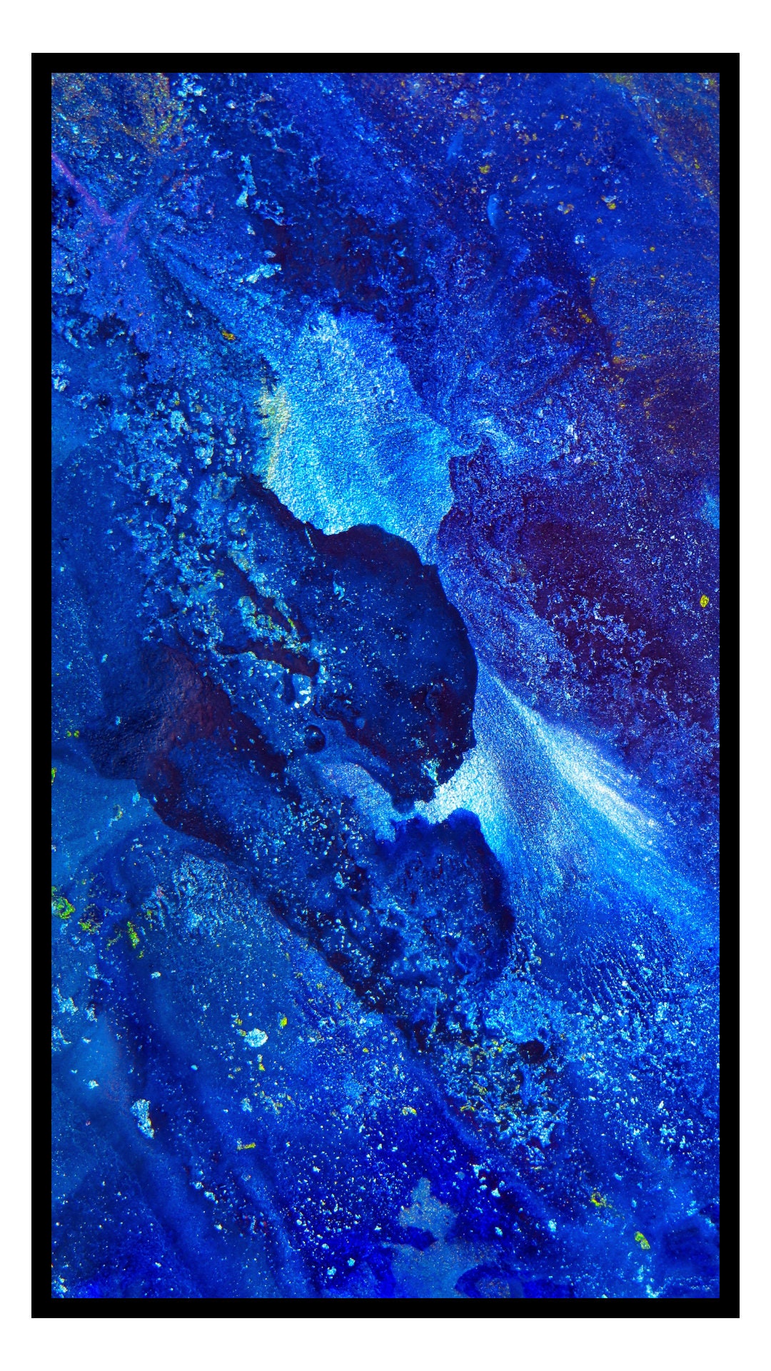 Blue and Black Modern Wall Art Abstract Blue and Black Canvas Art ...