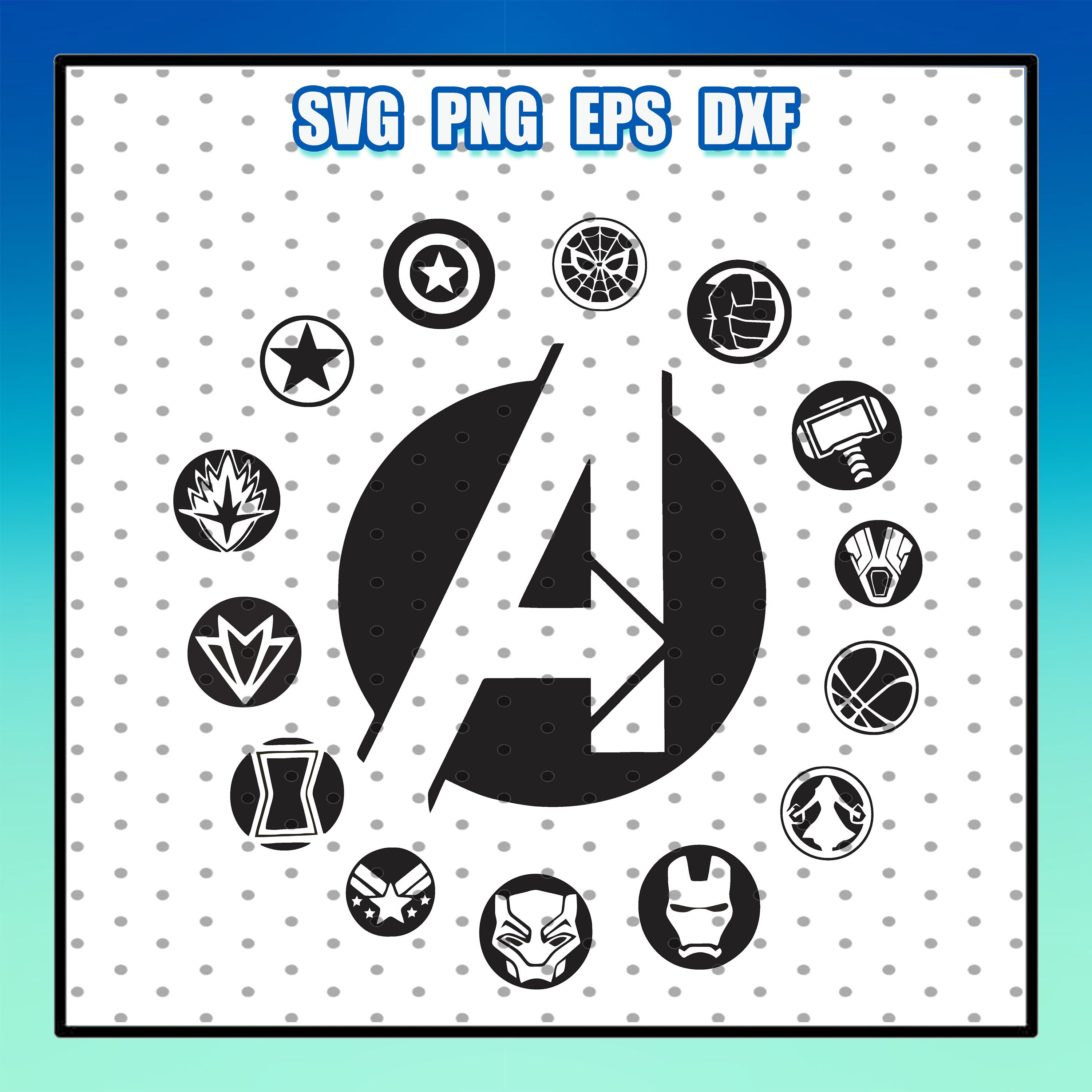 Avengers Team Svg Super Heroes Svg Avengers Cut File for - Etsy