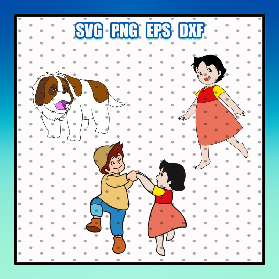 Heidi A Girl of the Alps Svg Cutting Files for Cricut and - Etsy