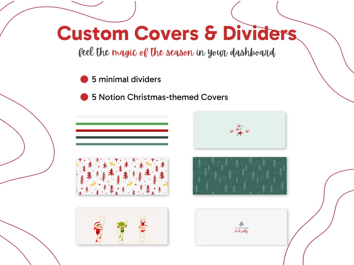 Notion Icons for Notion Template Christmas Notion Customization Bundle ...