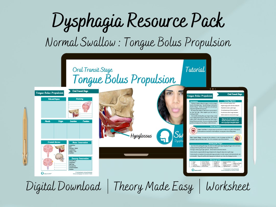 Adult Speech Therapy DYSPHAGIA COURSE tongue Bolus Propulsion Speech ...