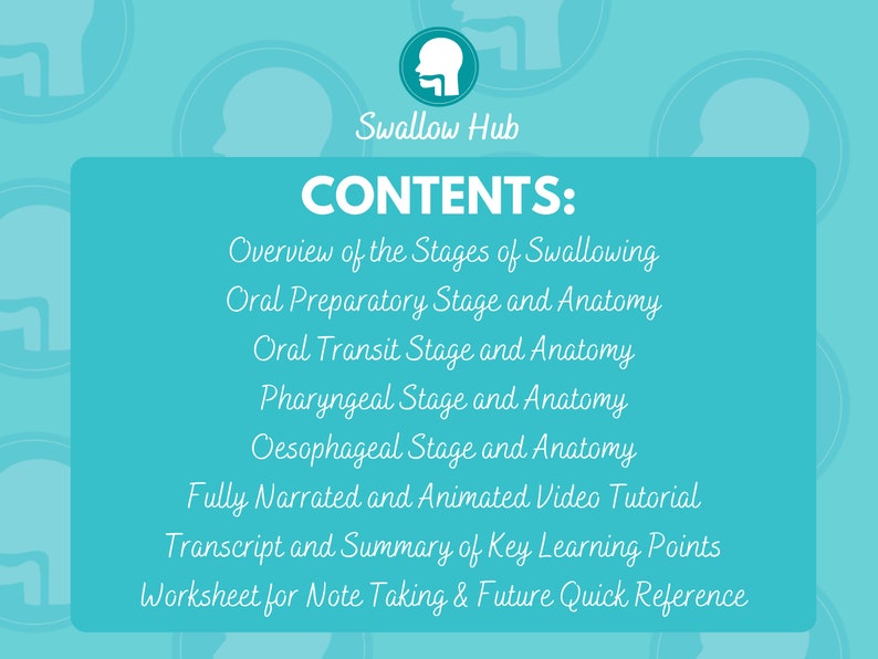 Adult Speech Therapy DYSPHAGIA COURSE (stages of Swallowing) Speech ...