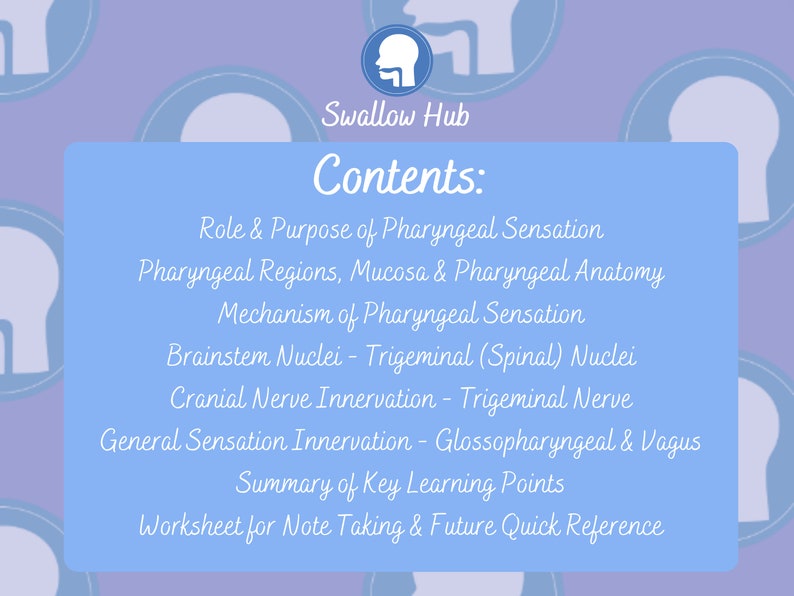 Adult Speech Therapy DYSPHAGIA COURSE pharyngeal Sensation Speech ...
