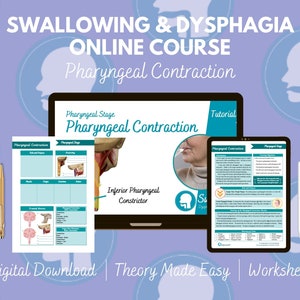 Adult Speech Therapy DYSPHAGIA COURSE pharyngeal Contraction Speech ...