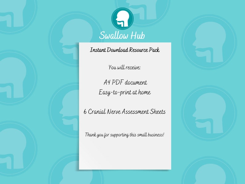 Adult Speech Therapy Cranial Nerve Examination: Printable Dysphagia ...