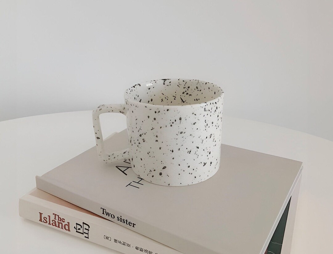 Minimalist Stained Granit Coffee Cup, Handmade Art Latte Stuff, Best ...