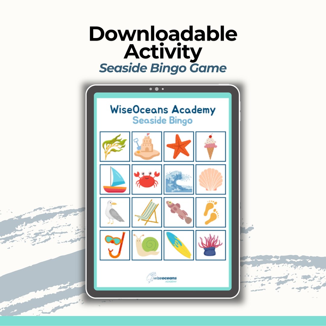 Downloadable Educational Ocean Activity - Seaside Bingo - Etsy