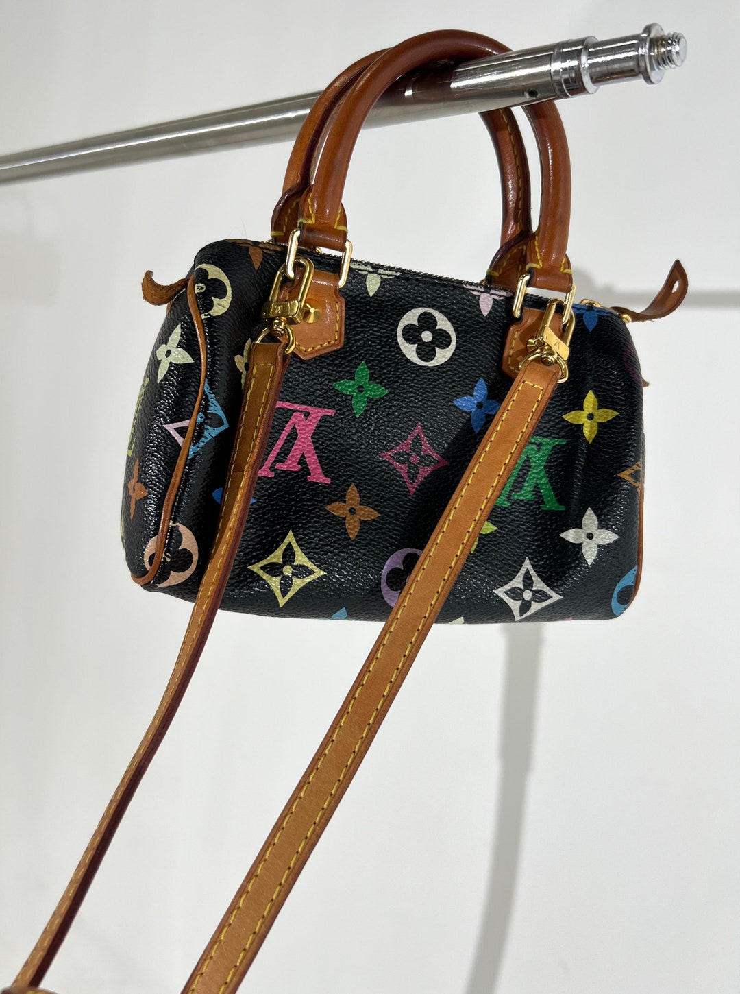 Louis Vuitton Monogram Multicolor Nano Speedy & Strap - Etsy
