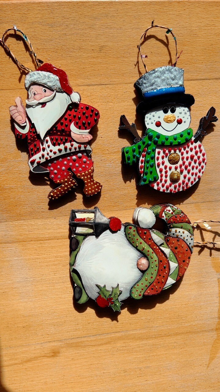 Paper Relief Christmas Tree Ornaments - Etsy