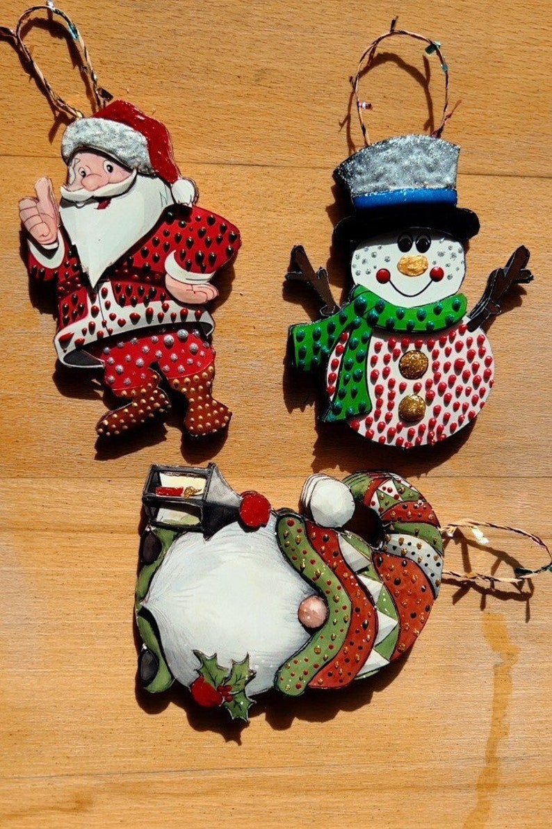 Paper Relief Christmas Tree Ornaments - Etsy