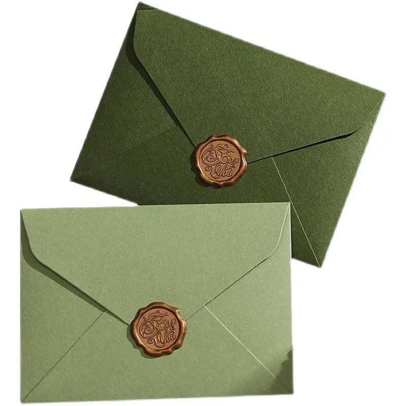 Olive Green Envelope - Etsy
