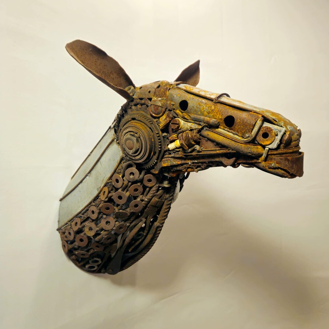 Deer Sculpture Made From Old Metal Parts, Scrap Sculpture - Etsy UK