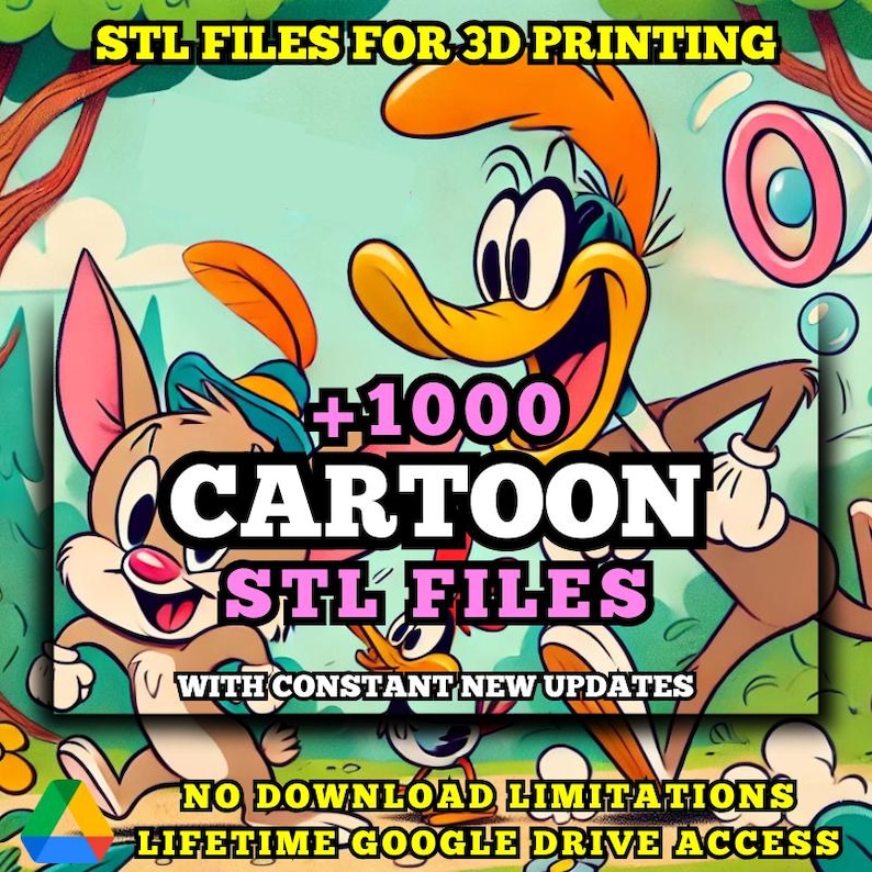 Cartoon STL Pack for 3D Printing: +1000 STL Files of Cartoons ...